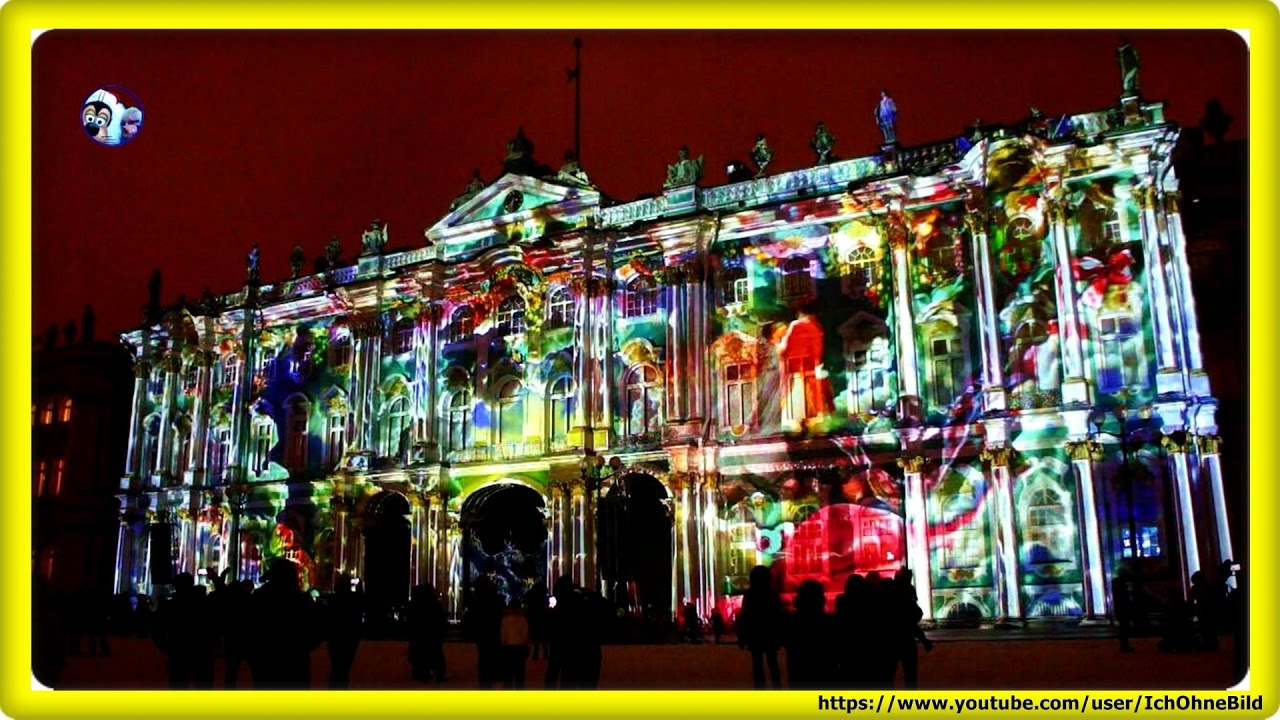 🔴 Light show - 252 Years Hermitage Museum • ST. PETERSBURG | RUSSIA ...