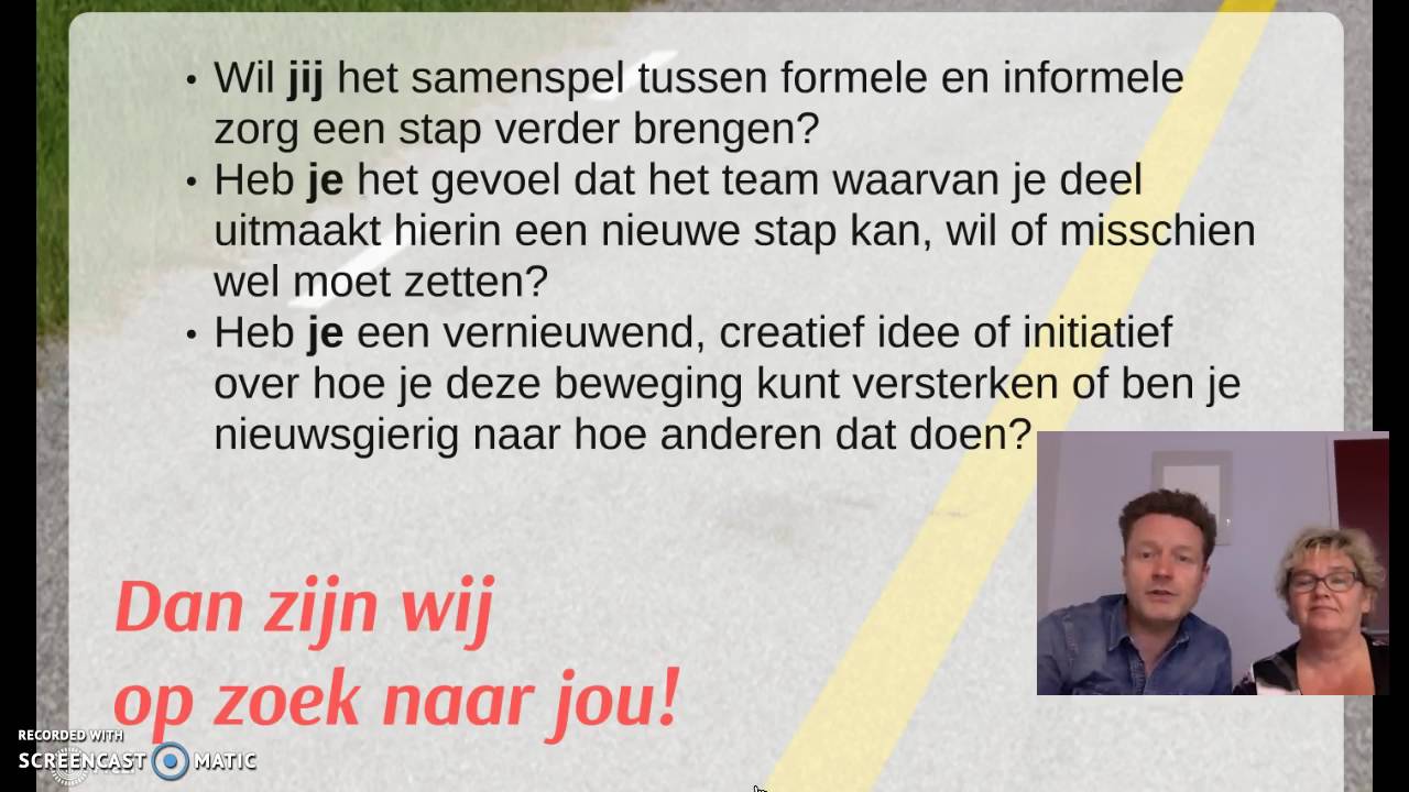 Samenspel formele en informele zorg - YouTube