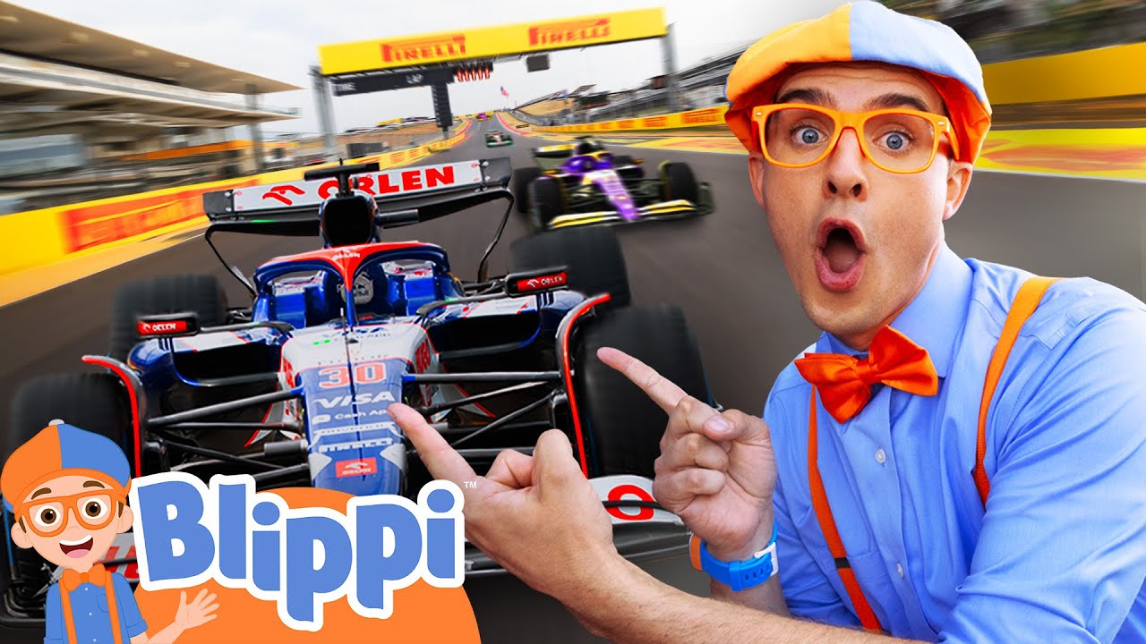 Blippi Rides a Real Formula 1 Race Car! 🏎️ | Vroom Vroom Vehicle Show ...