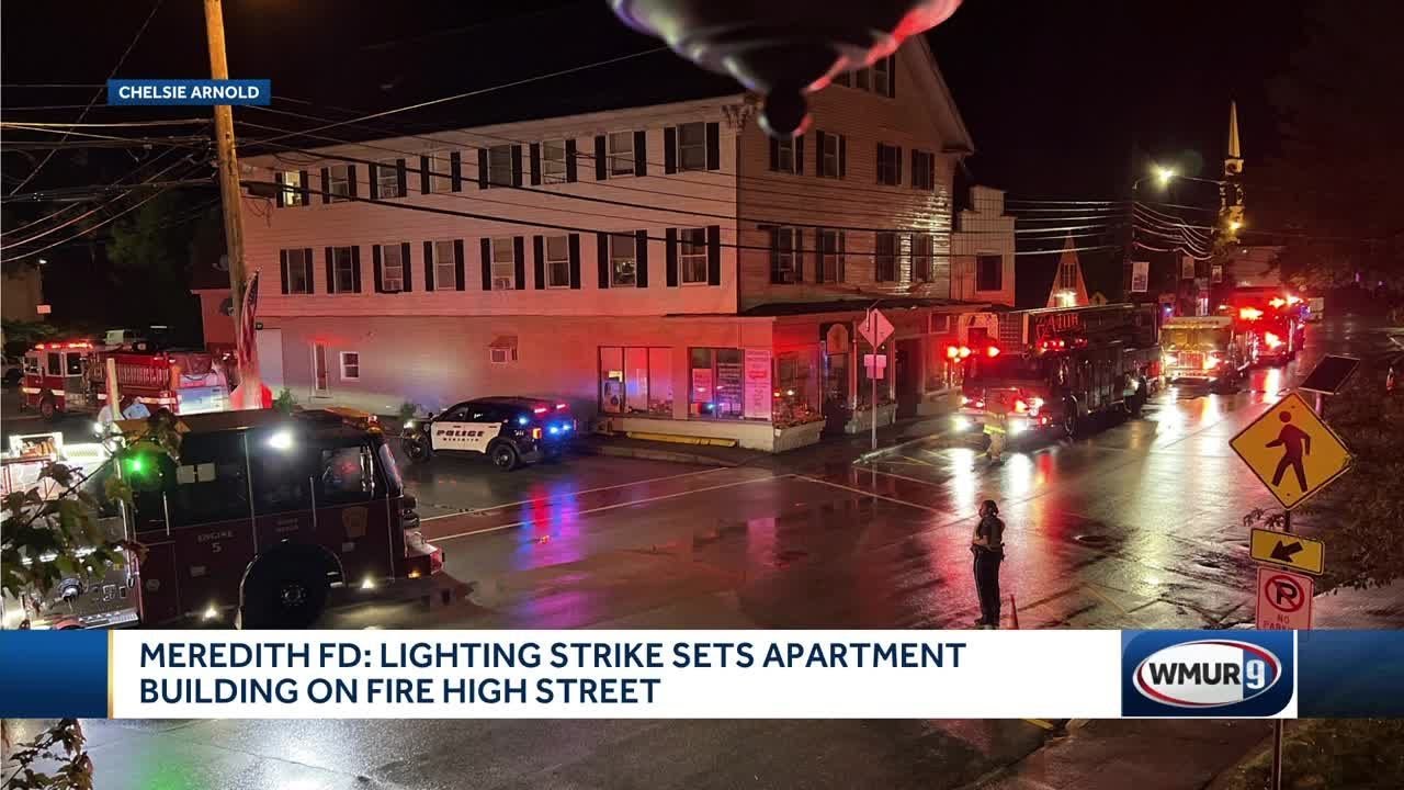 Meredith fire officials say lightning strike caused fire at building on ...