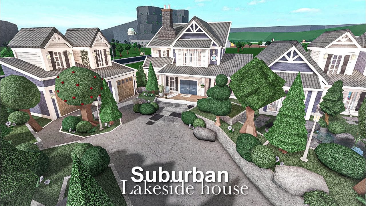 Suburban Lakeside House - Bloxburg Build - YouTube