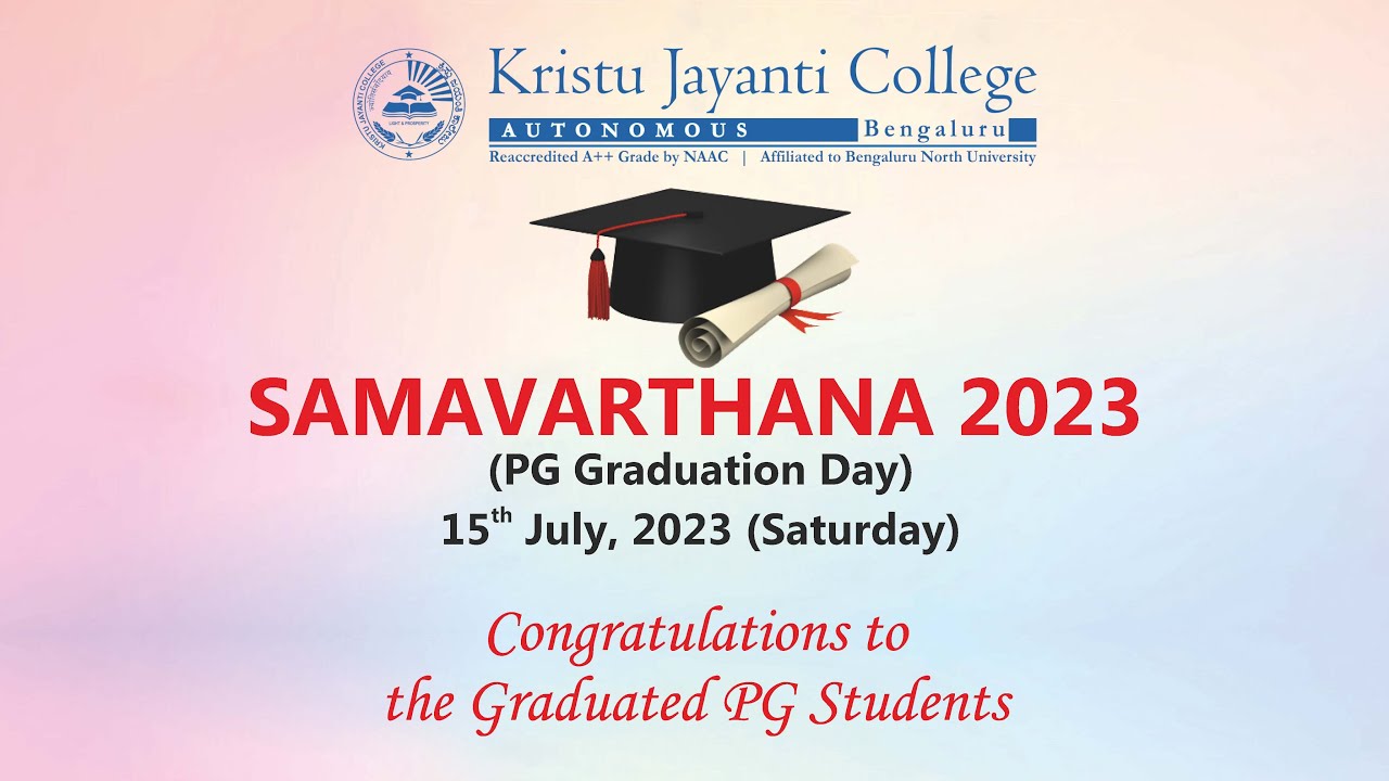 SAMAVARTHANA - PG GRADUATION DAY - YouTube