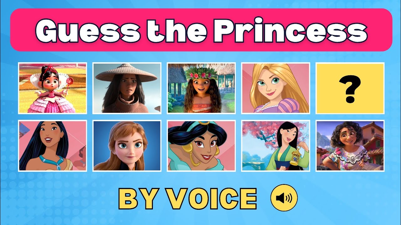 Guess The Disney Princess by Voice Quiz - YouTube