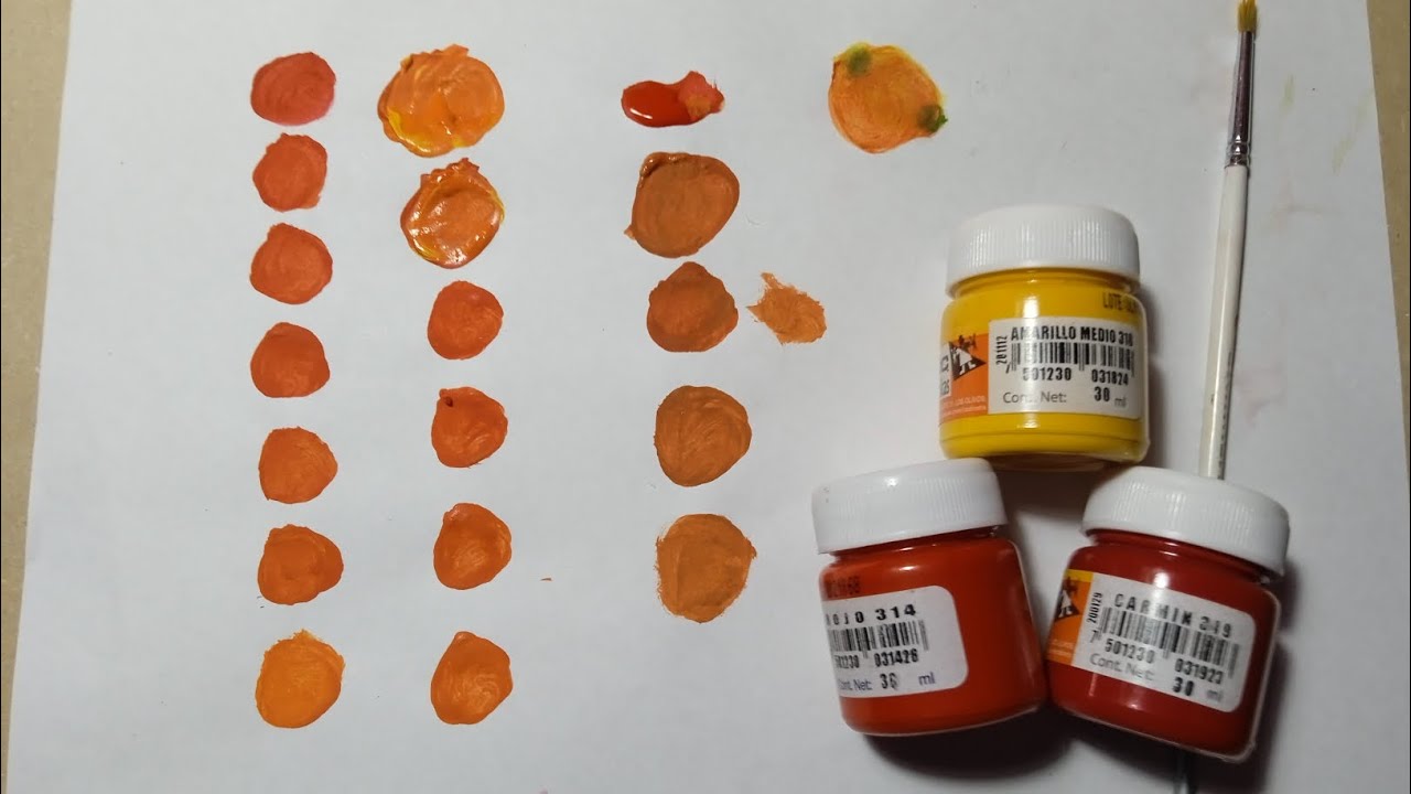 Aclarar el color rojo en pintura. - YouTube