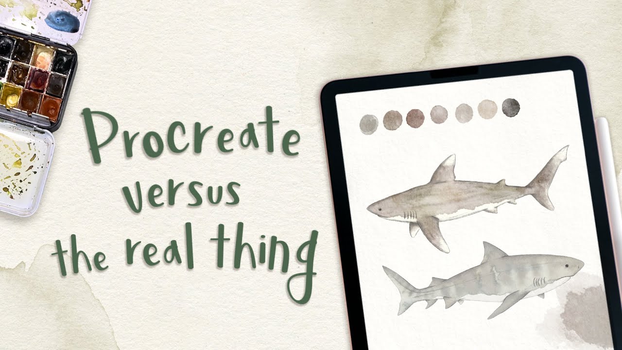 Recreating my watercolour paintings in Procreate - YouTube