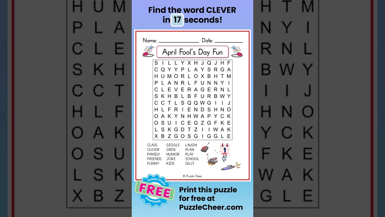 Impossible Word Search April Fools
