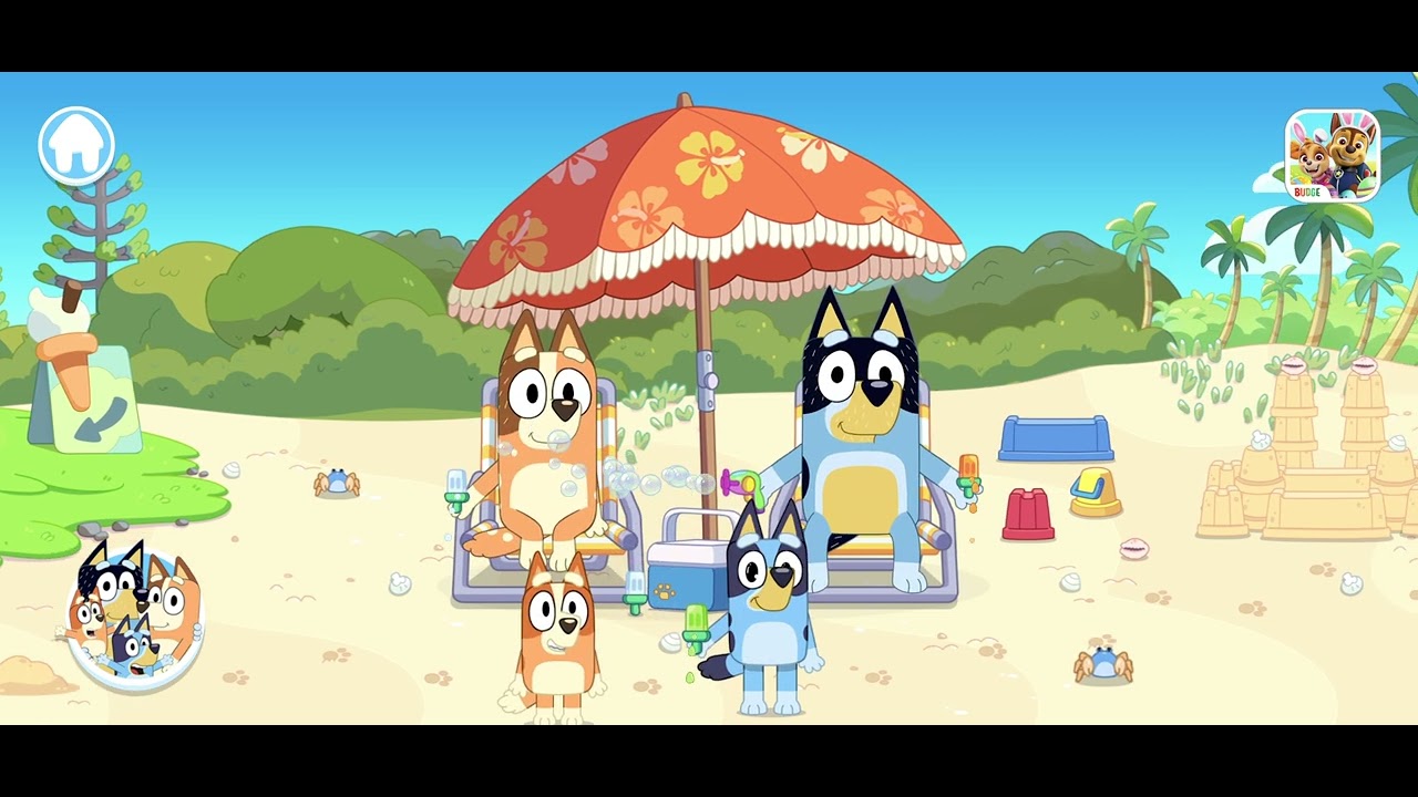 jugando en la playa con bluey - YouTube