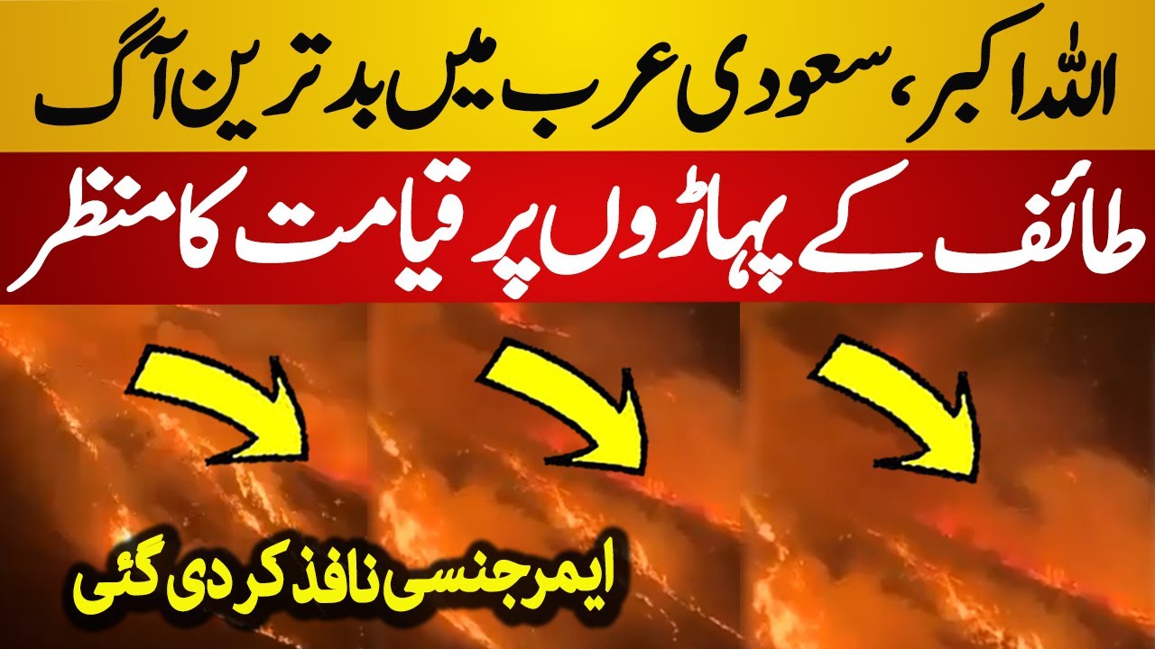 Massive Fire Erupts in Saudia Arab | Taif Mountains Fire Out of Control ...