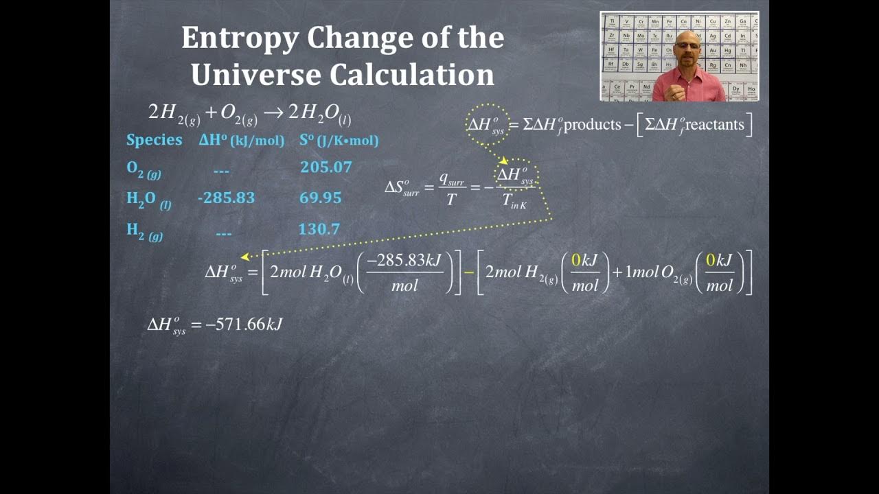 Thermochemistry II 7: Entropy Change of the Universe Calculation - YouTube