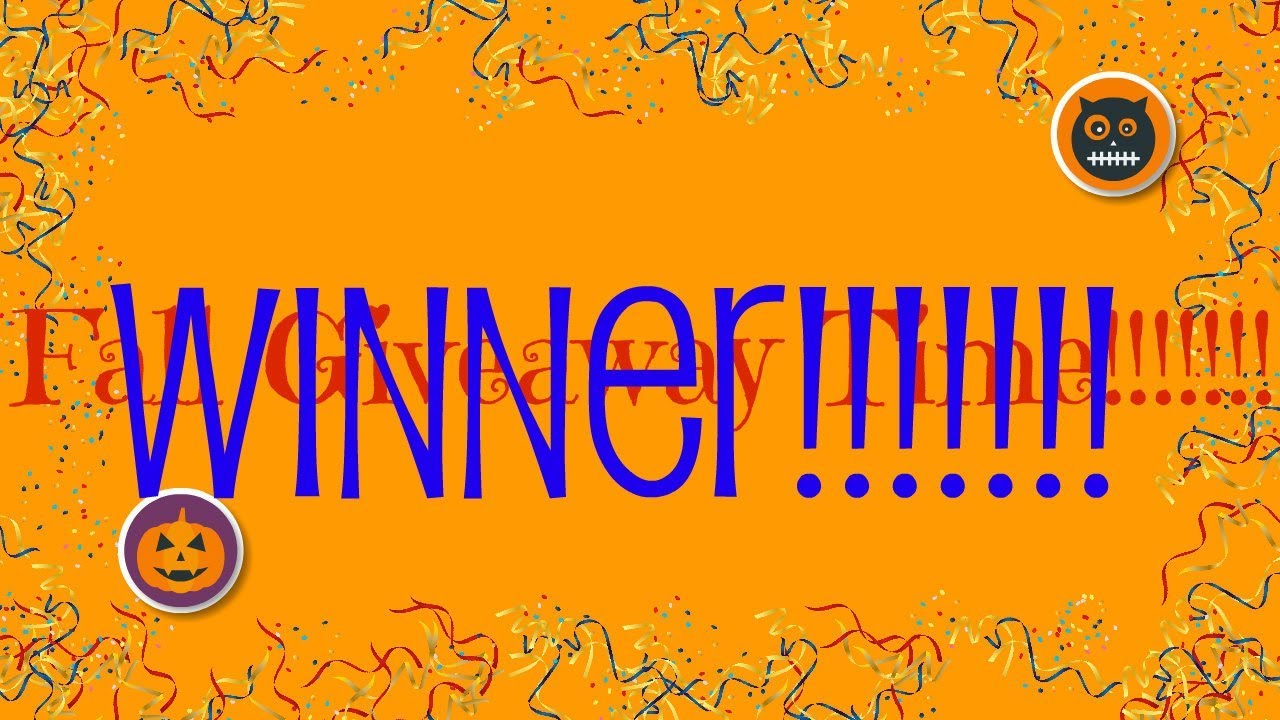 fall giveaway winner!!!! And updates - YouTube