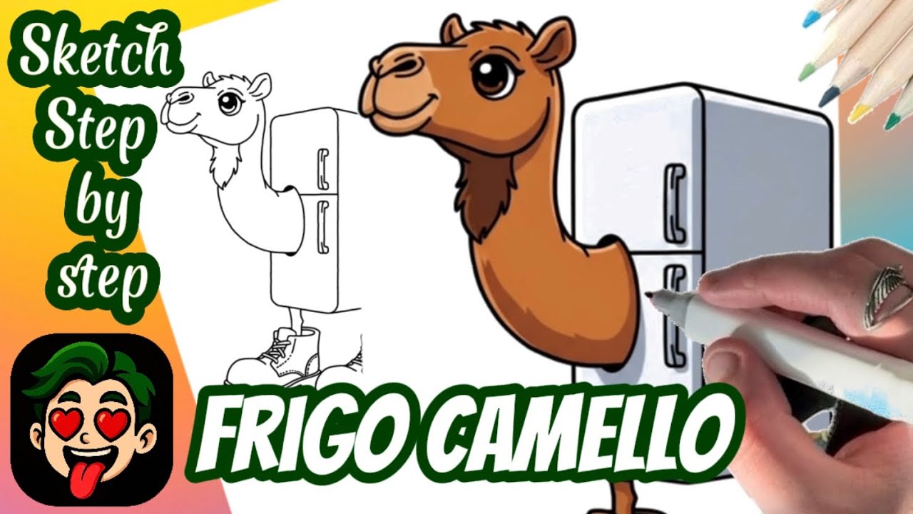 How to Draw Frigo Camello Step by Step | Funny Camel Refrigerator ...