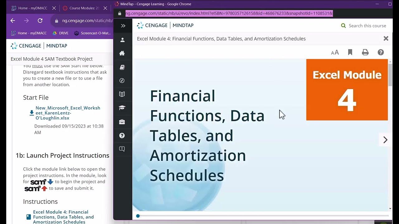 CSC116 Excel Module 4 Textbook Project Hints - YouTube