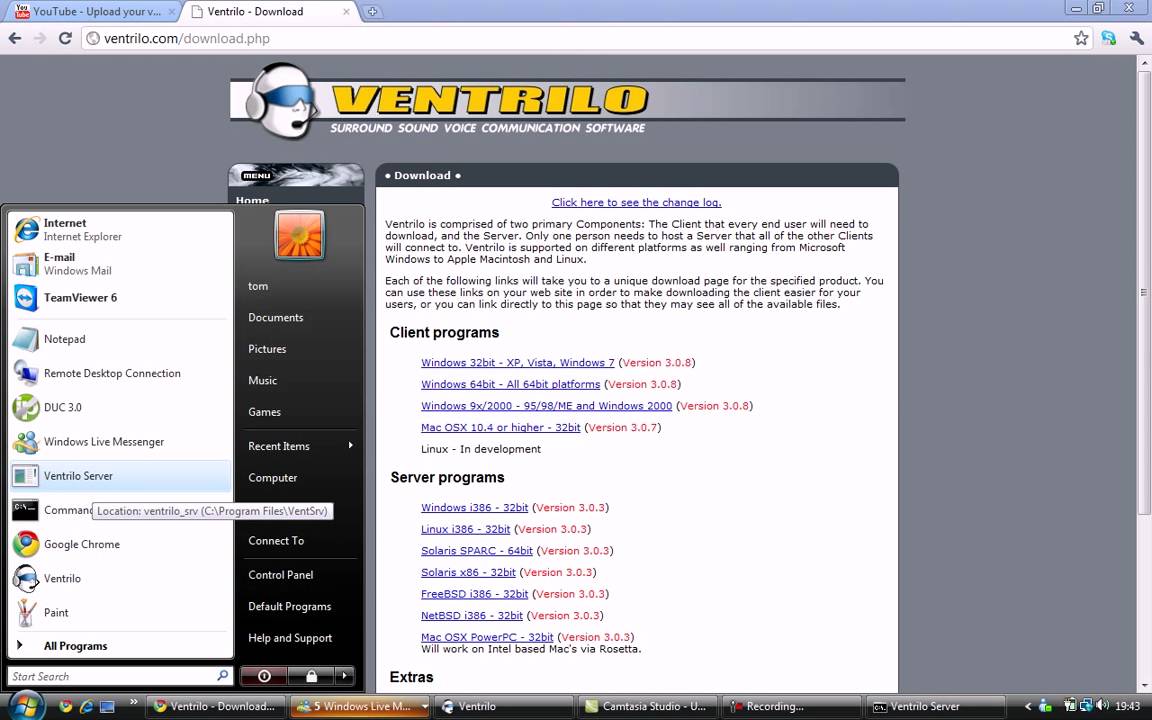 ventrilo guide - YouTube