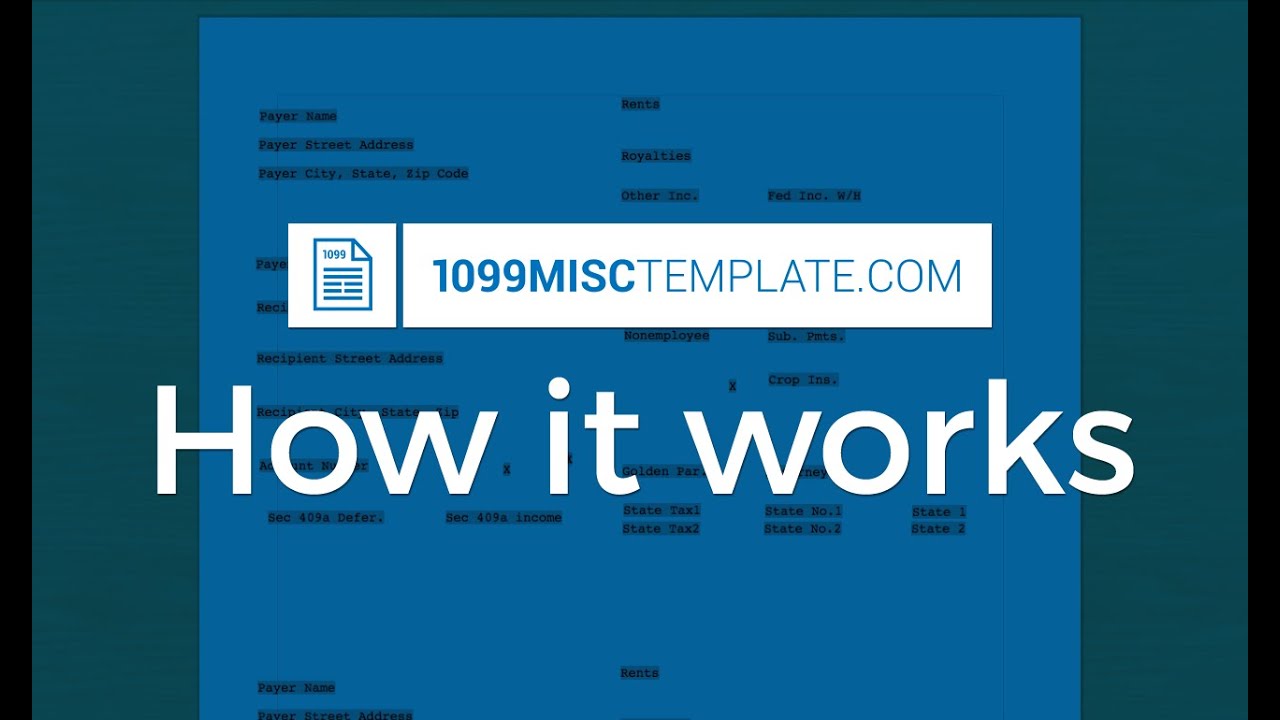 How our 1099 MISC template works - YouTube