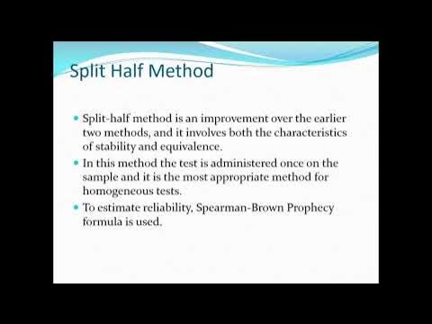 Split Half Method of Reliability in English - YouTube