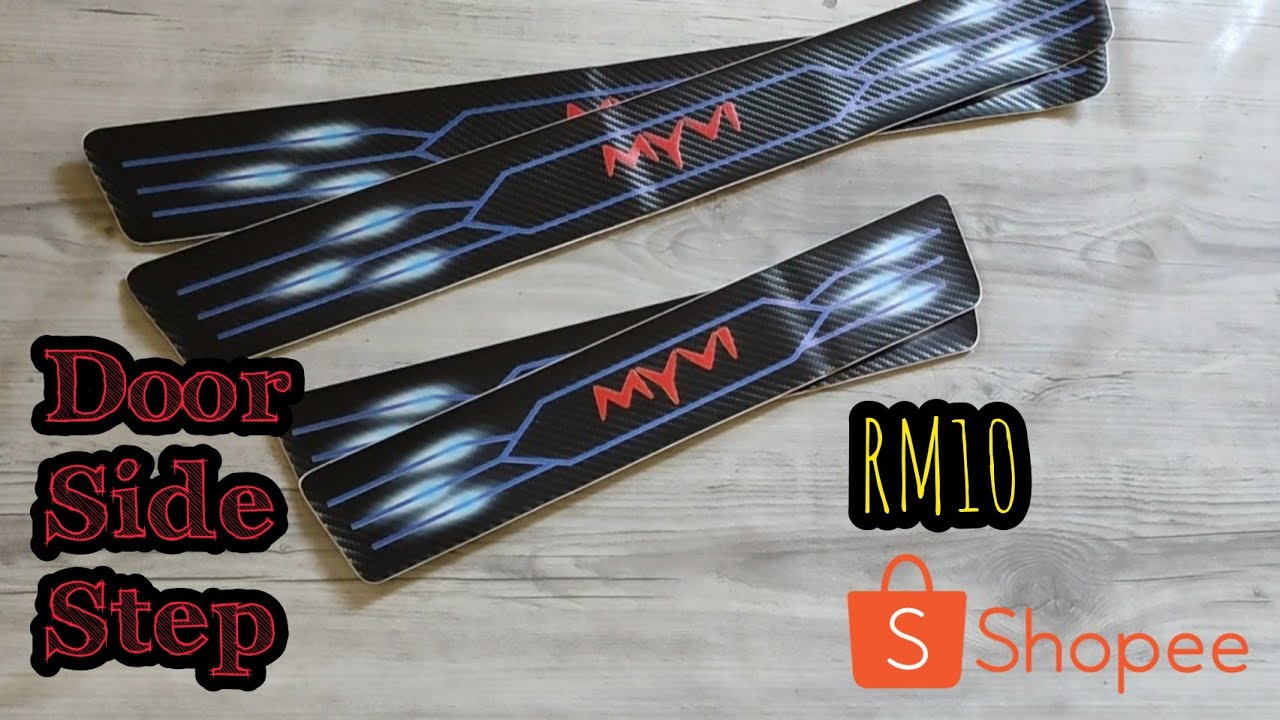Door Side Step Sticker Myvi G3 - YouTube