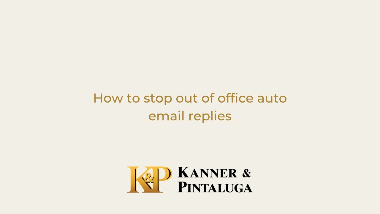 How to stop out of office auto email replies - YouTube