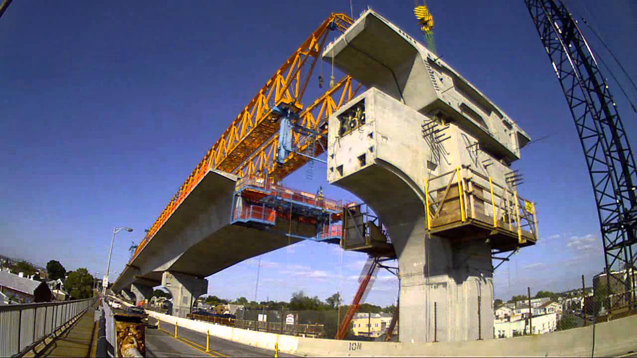 Bayonne Bridge Roadway Segment Installation - February 2016 - YouTube