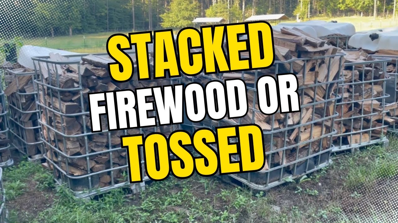 Stacked or Tossed Firewood? If you want to stack use this hack - YouTube