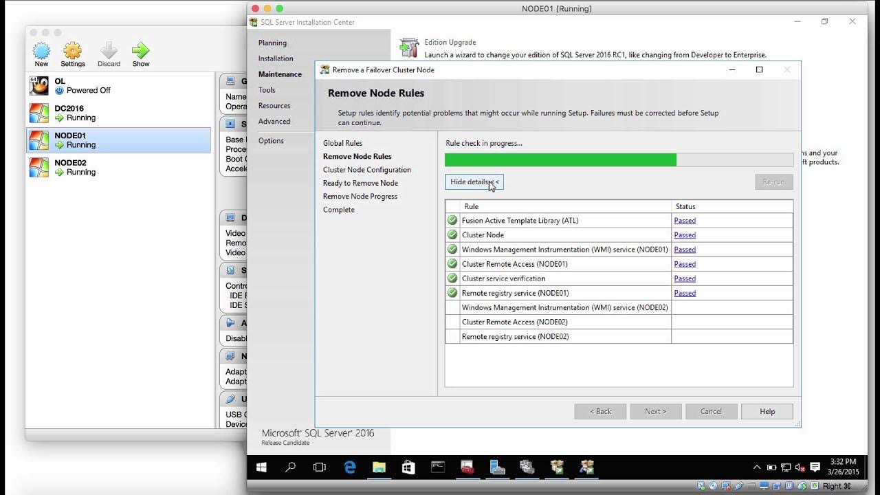 Remove Active/Passive node from SQL Server 2016 Failover Cluster - YouTube