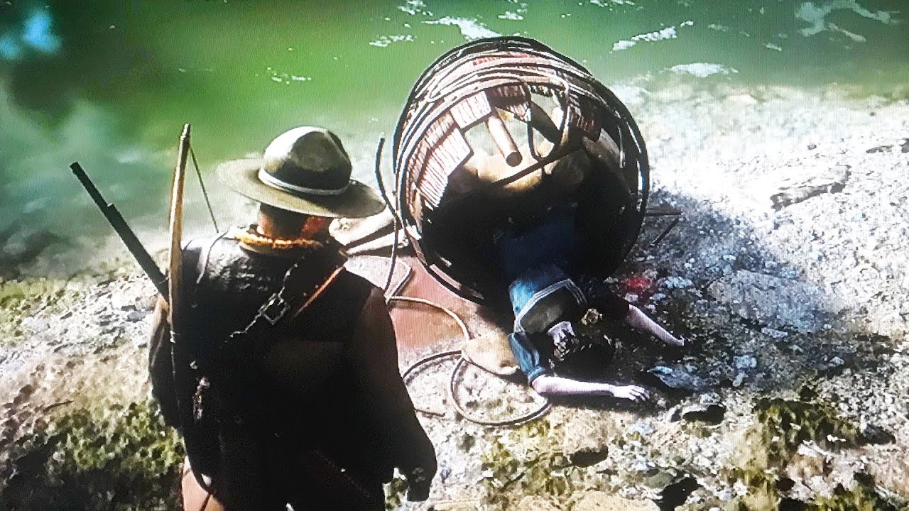 Red Dead Redemption 2 - The Barrel Rider Easter Egg - YouTube