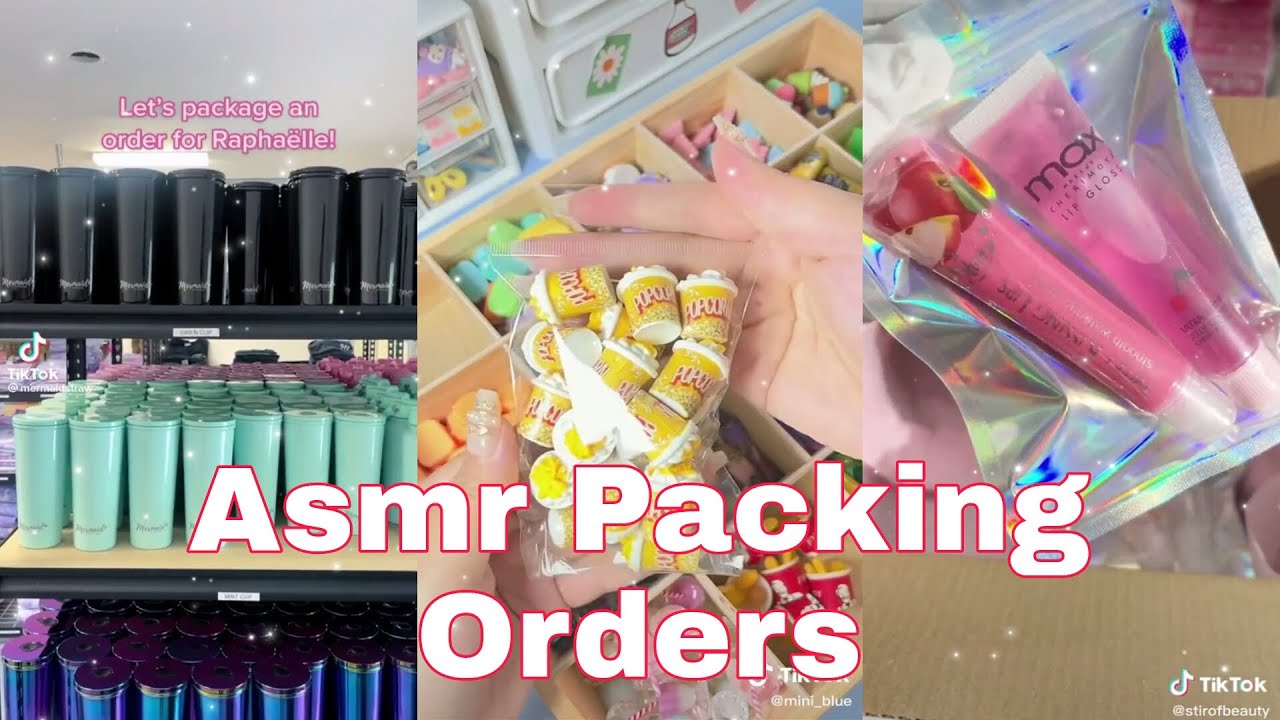 Asmr Packing Orders 001| Small Business | Tiktok Day - YouTube
