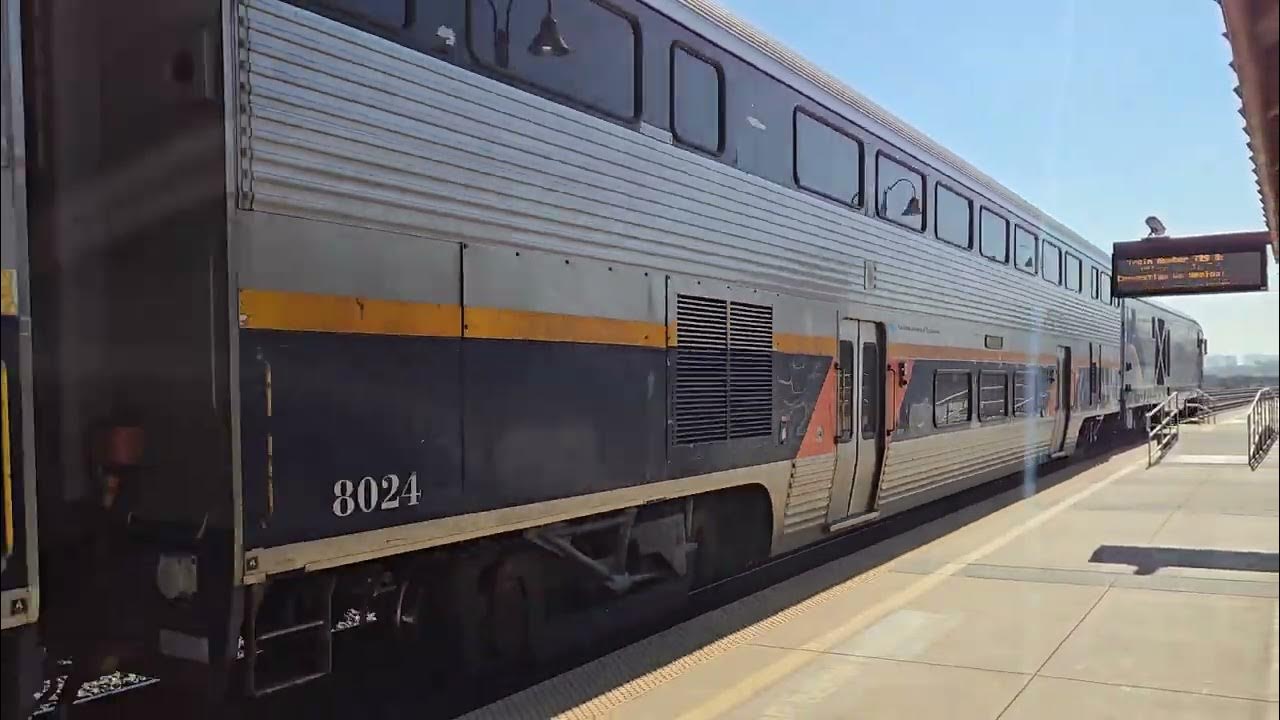 Amtrak Capitol Corridor #727 at Santa Clara Station with CDTX #2105 SC-44 and #8307 Cab Car # ...