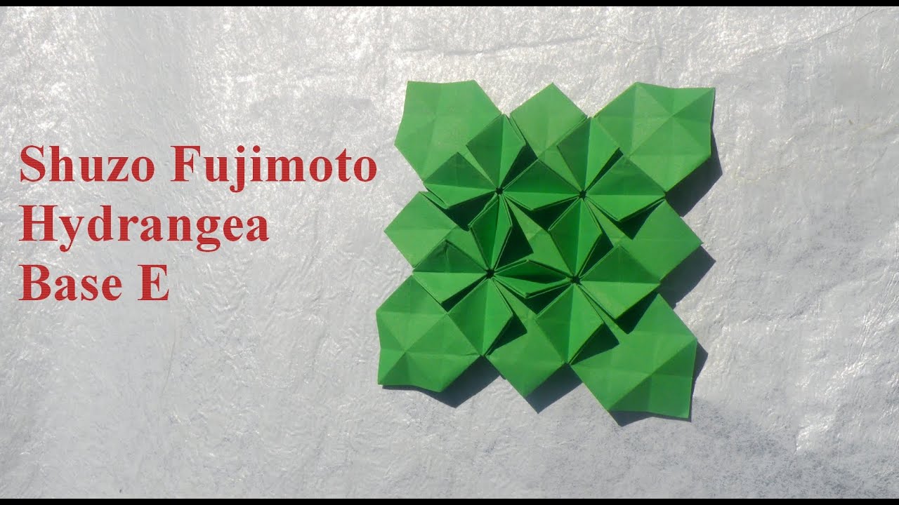 ORIGAMI TUTORIEL - Hydrangea Base E de Shuzo Fujimoto - YouTube