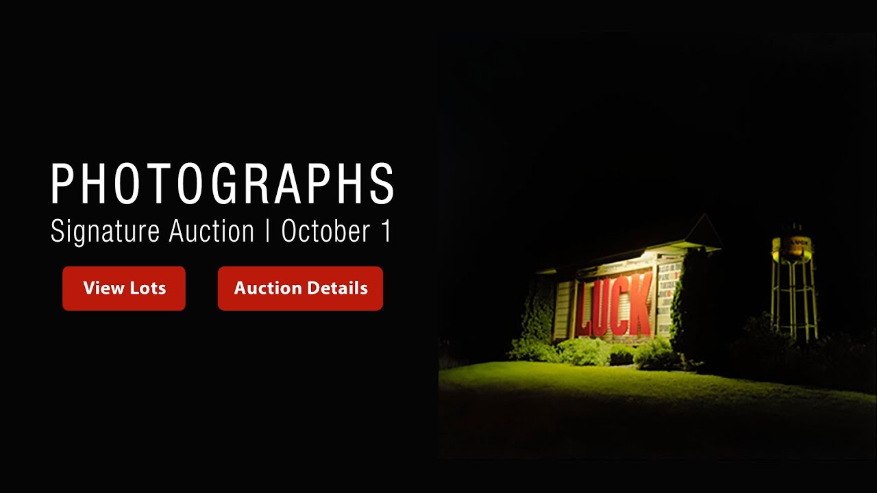 LIVE: Photographs Signature Auction 8178 - YouTube