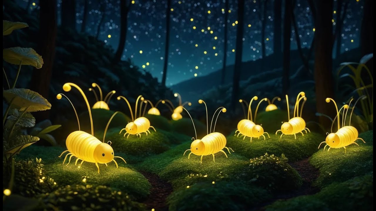 Tiny Glow Worms Light the Skies Rhyme Song | Popular Nursery Rhyme for ...