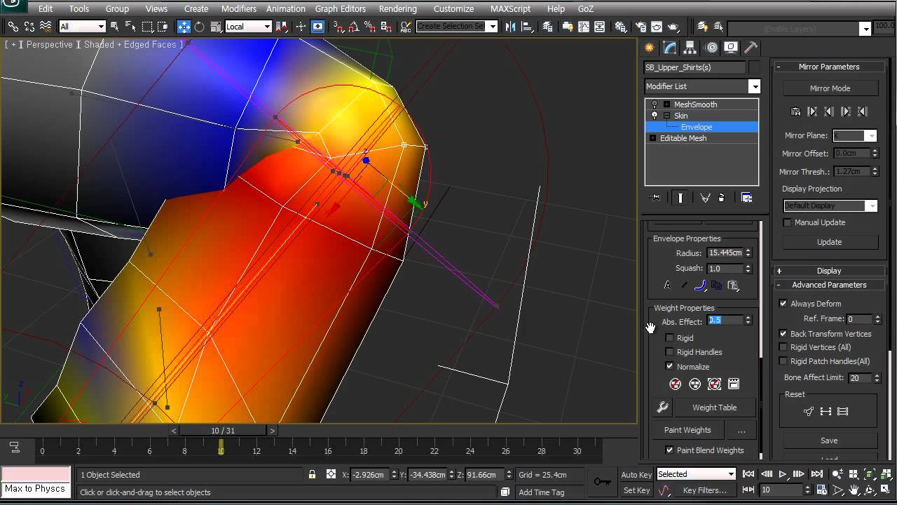 3DS Max skin 기능 강좌 -03 - YouTube