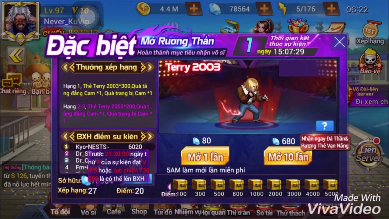 QV98 Vòng quay đặt biệt Terry 2k3 lần 2, lục môn Terry 2k2 là đây rồi ...