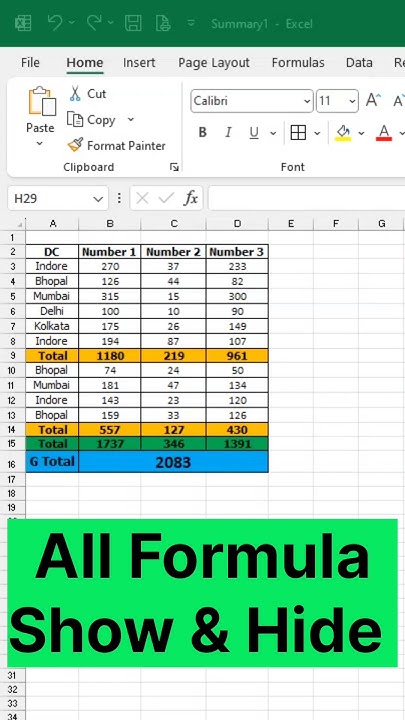 Without Function Show & Hide Formula In MS Excel. #shorts #ytshorts #youtube - YouTube