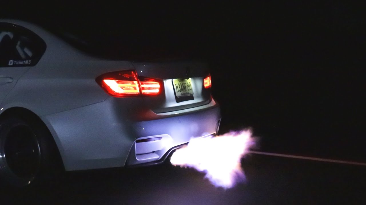 Bmw M3 Shooting Huge Flames!! (INSANE) - YouTube