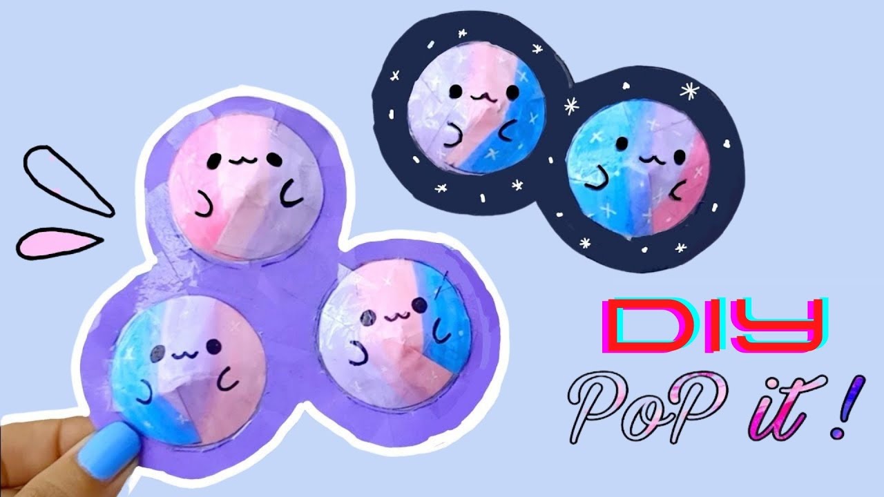 Pop It Fidgets Paper Craft || TikTok fidget toy || How to make Pop It ...