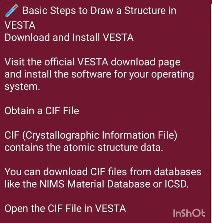 Beginner’s Guide to Drawing Crystal Structures in VESTA software # ...