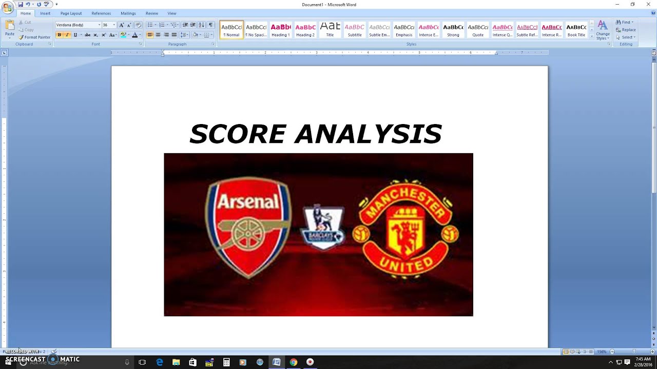 Manchester Utd vs Arsenal Lineup+Analysis - YouTube