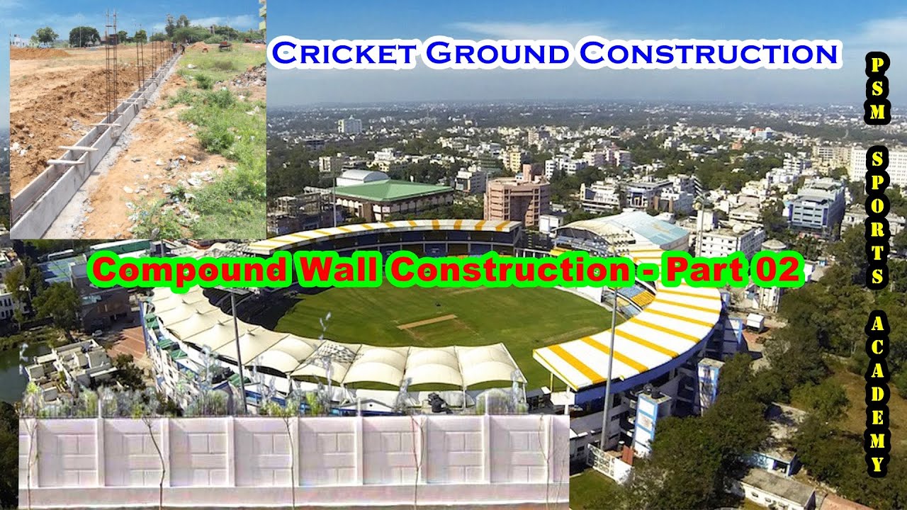 Cricket Ground Compound Wall Construction - Part 02 (Plinth Beam ...
