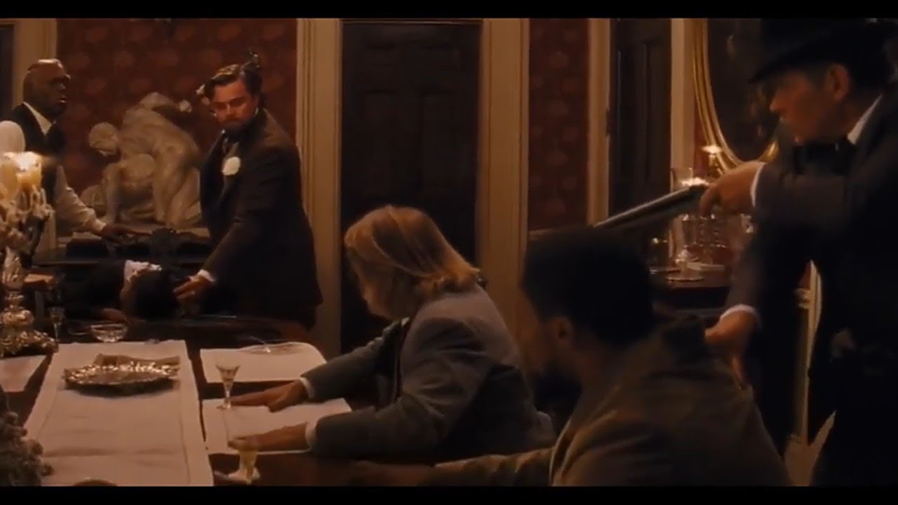 Django Baying Broomhilda Back from Calvin Candie Scene - YouTube