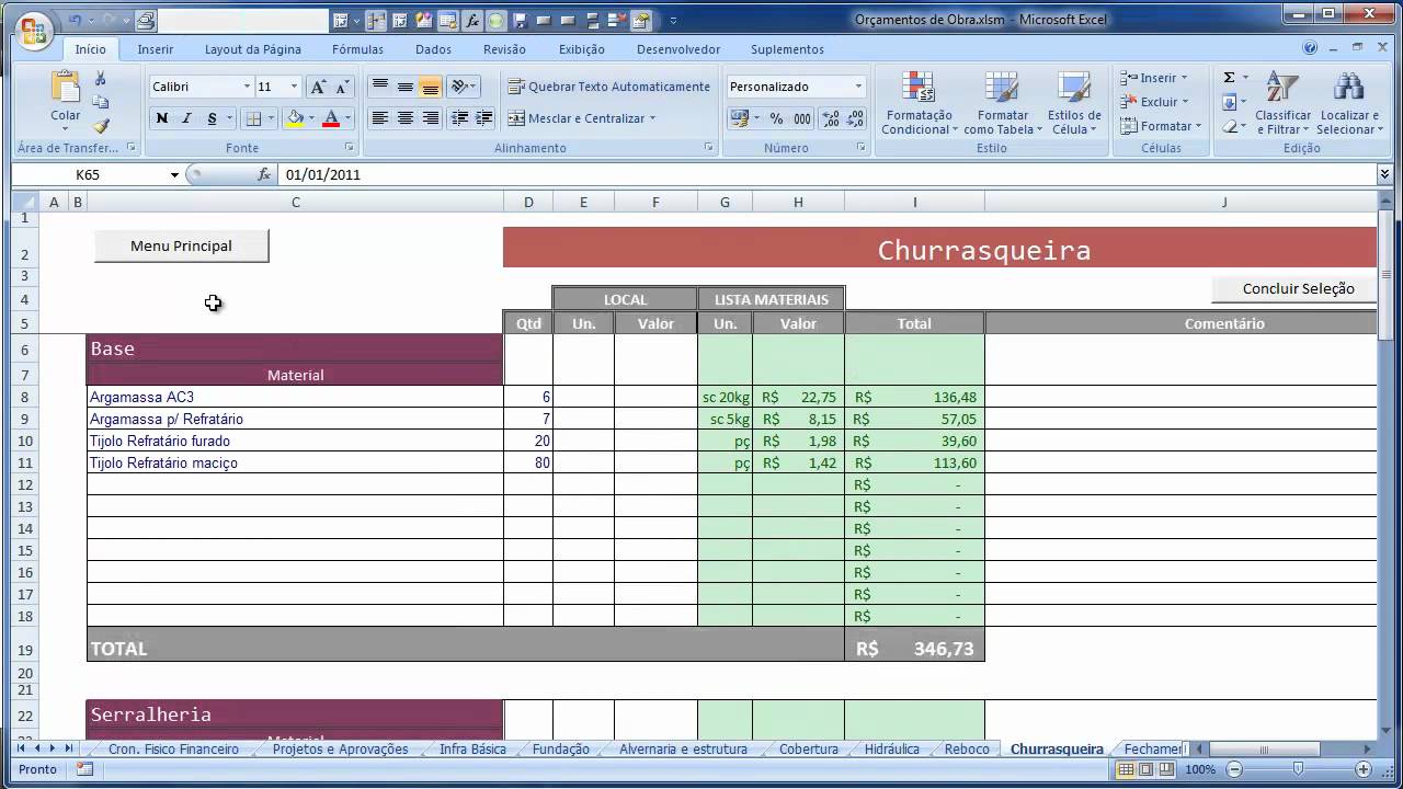 Planilhas de Controle de Custos e Orçamentos de Obra - YouTube