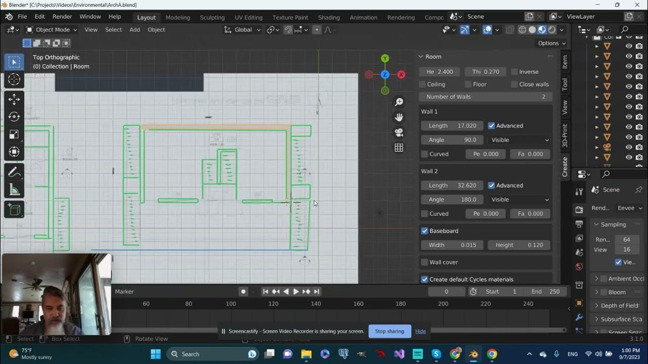 Add Walls with Archimesh in Blender - YouTube
