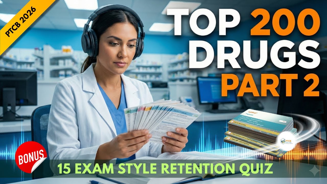 Pass the PTCB Exam: Top 200 Drugs Study Guide (Part 2) | Audio ...