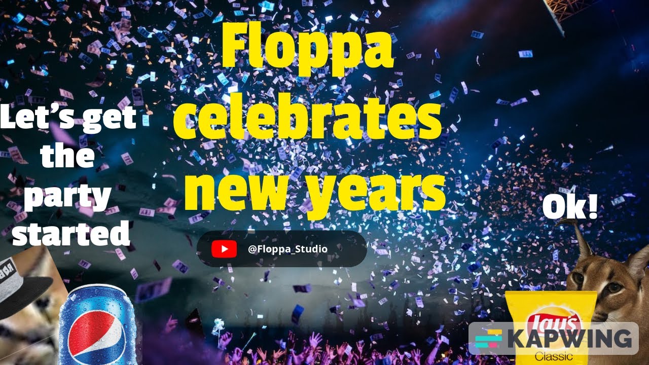 Floppa celebrates new years - YouTube