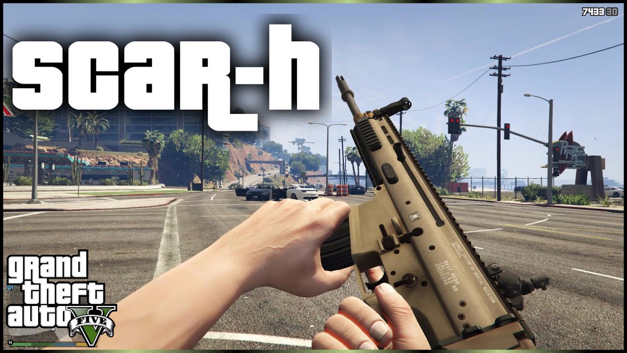 GTA 5 Mods — Battlefield 4 SCAR-H - YouTube