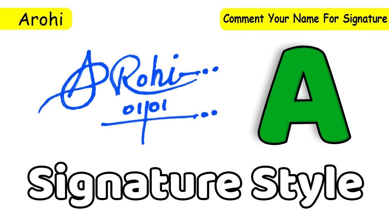 ️ Arohi Name Signature Style Request Done - YouTube