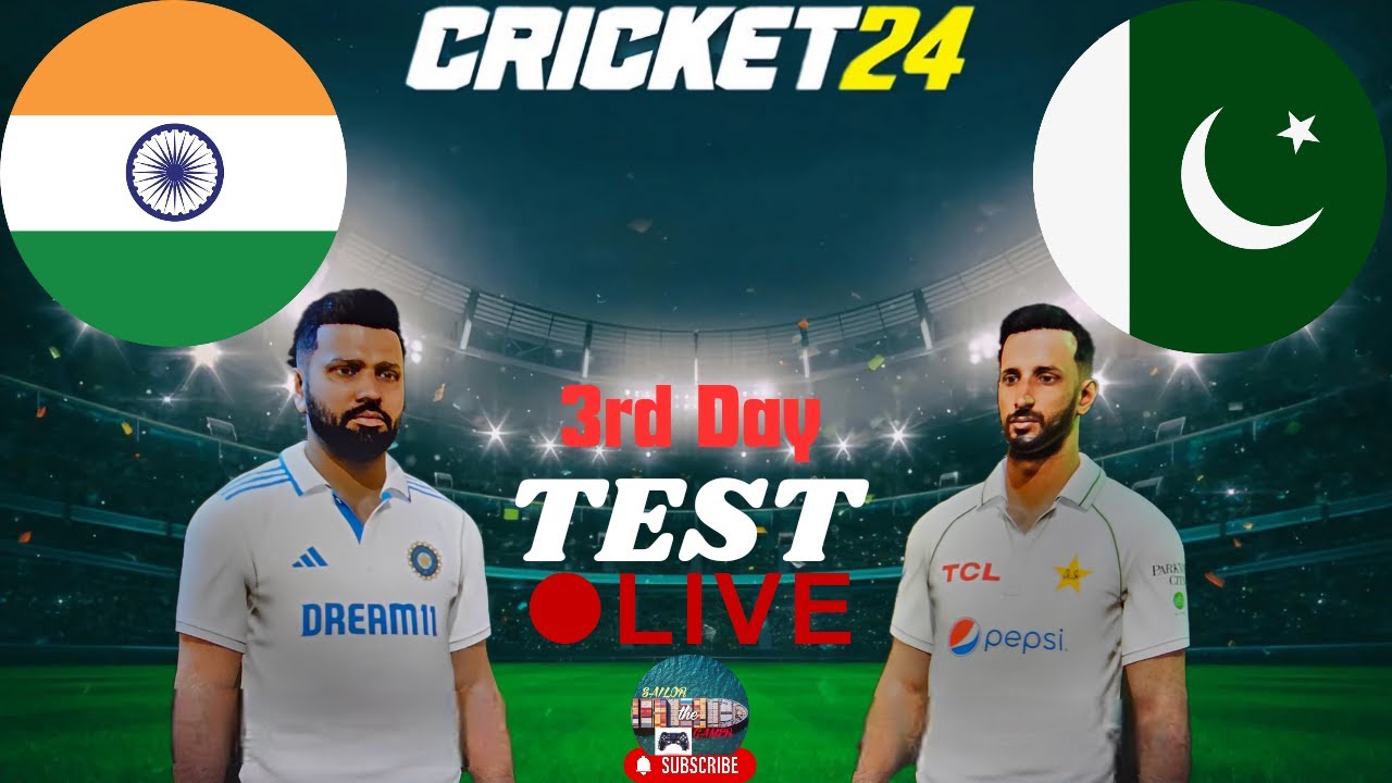 IND VS PAK TEST MATCH -CRICKET24LIVE - YouTube