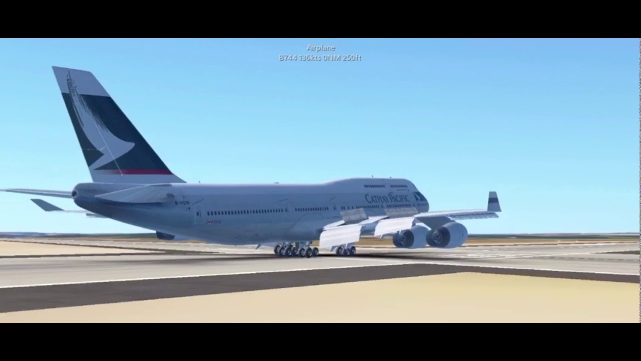 Cathay pacific 747 tail strike - YouTube
