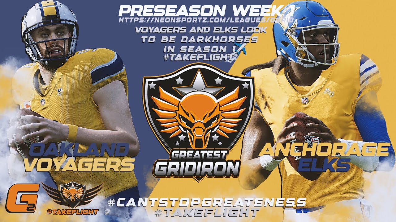 Madden NFL 24 | Oakland Voyagers vs Anchorage Elks | Preseason Week 1 ...