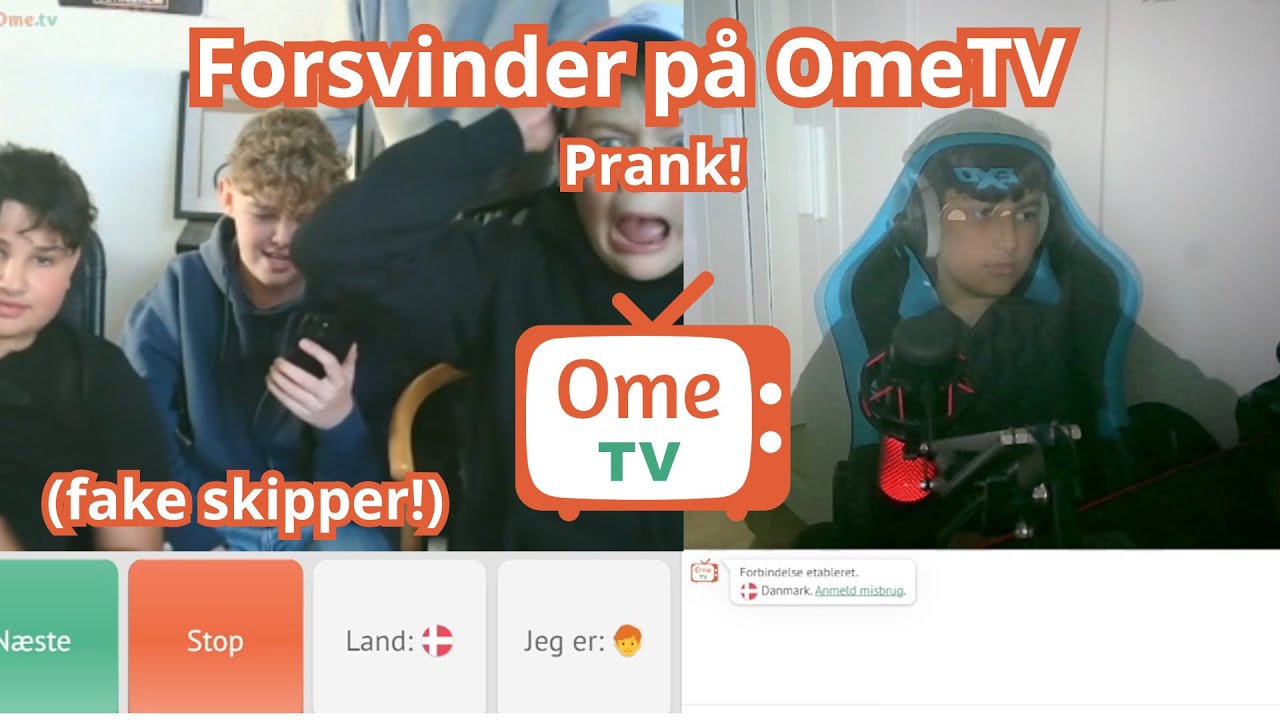 Forsvinder på OmeTV Prank (fake skip) - YouTube