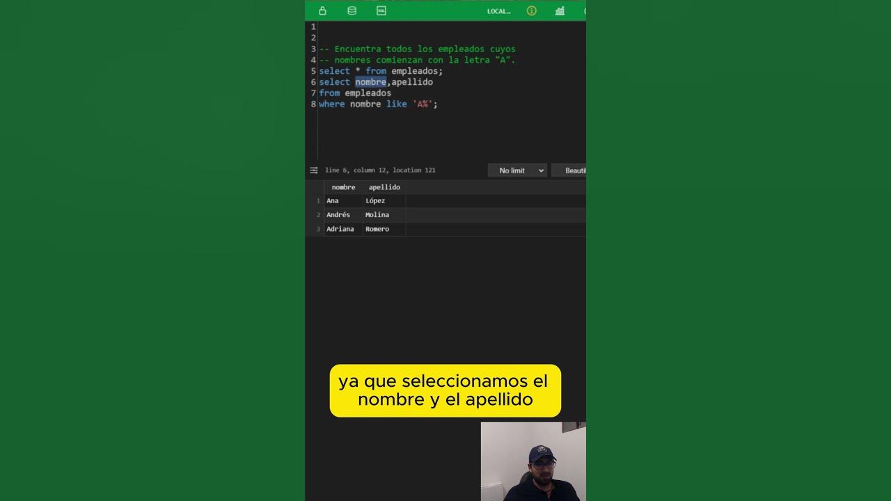 Ejercicio SQL #sql #basesdedatos #programacion - YouTube